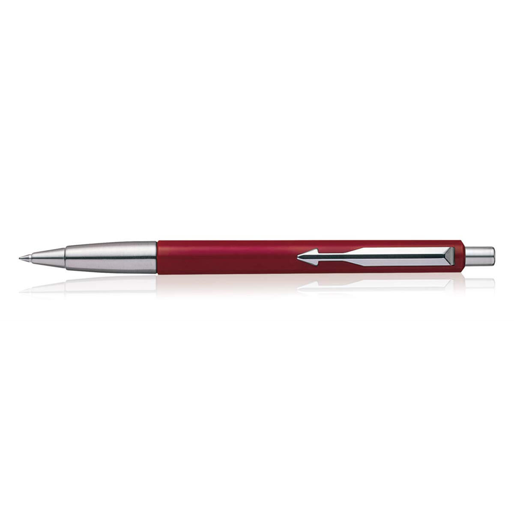 PARKER VECTOR STANDARD BALL PEN WITH SS TRIM( RED BODY COLOR, BLUE INK ...