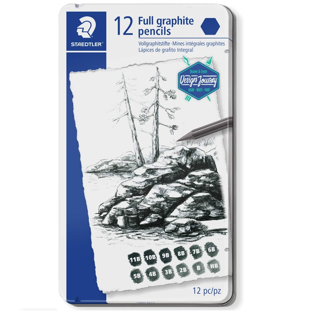 Staedtler Full Graphite Pencils, Hexagonal Shape, No Wood Coating ...