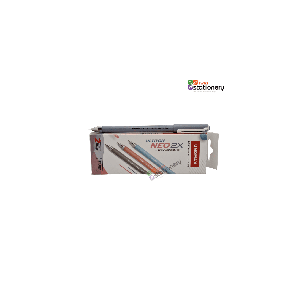 Unomax Ultron NEO2X Liquid Ballpoint Pen Blue Ink Asssorted color Pack ...