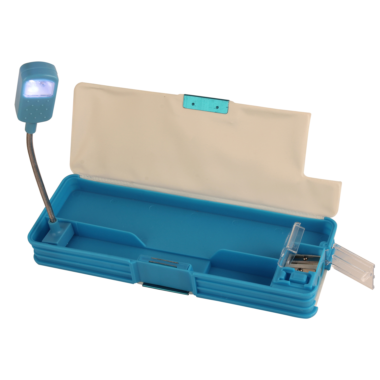 STYM Pencil Box With LED Light Plastic (2 sides, Set of 1, Blue ...