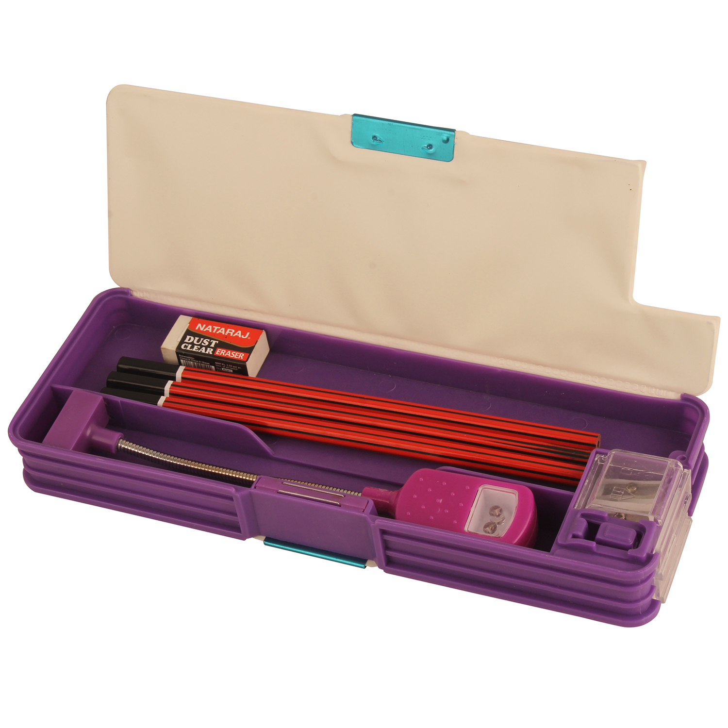 STYM Pencil Box With LED Light Plastic (2 sides, Set of 1, Purple ...