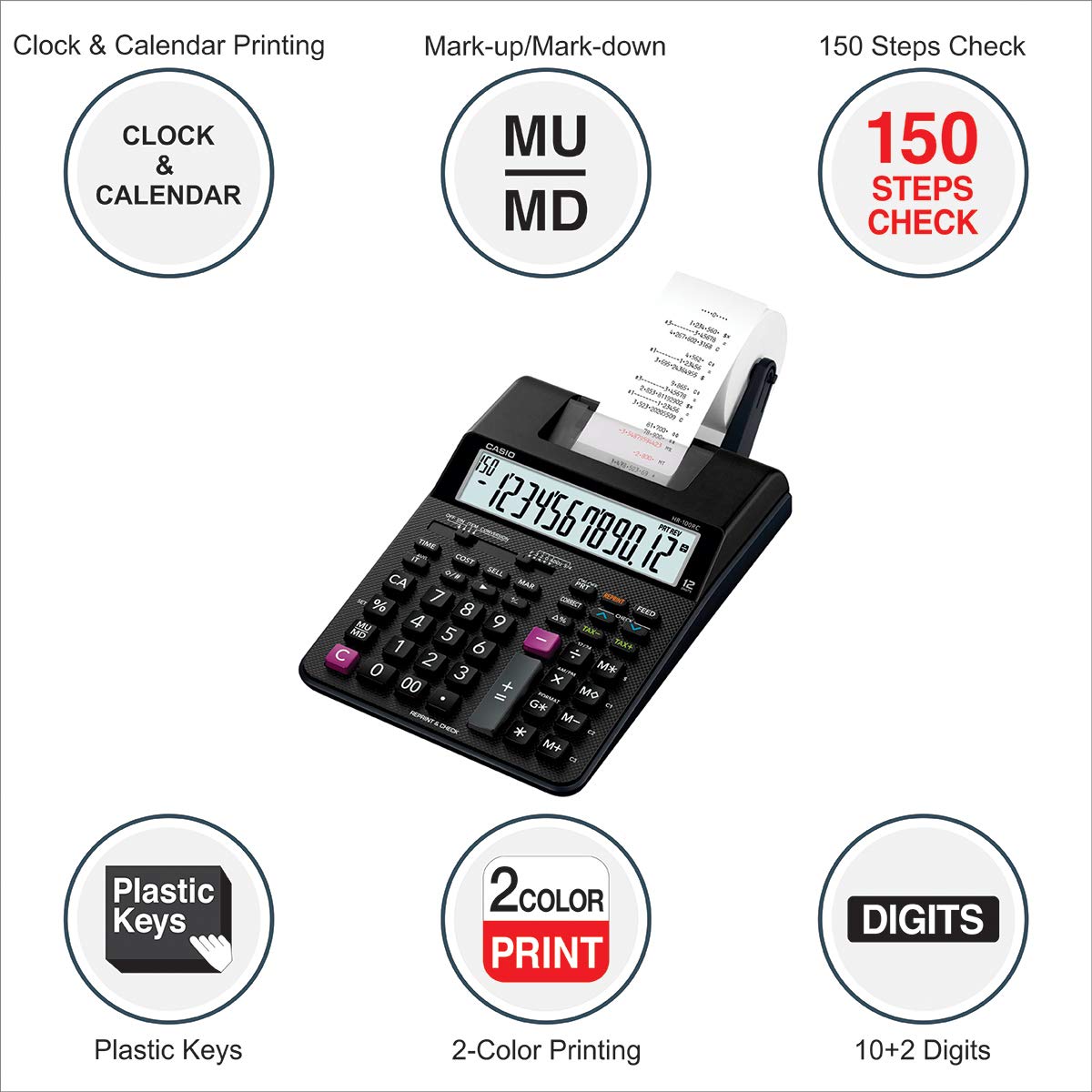 Casio HR-100RC Printing Calculator - Printing - Casio - Swas Stationery
